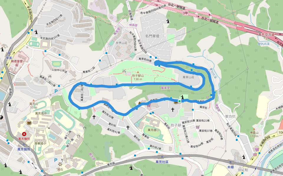 Wanfang Seventh Park in Taipei City | Walking Map