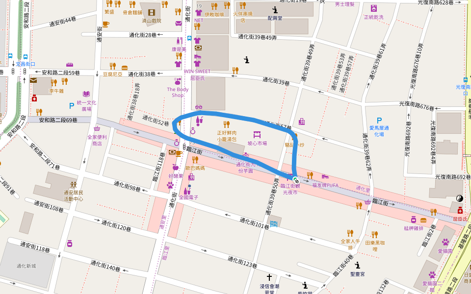 Linjiang Street Tourist Night Market in Taipei City | Walking Map