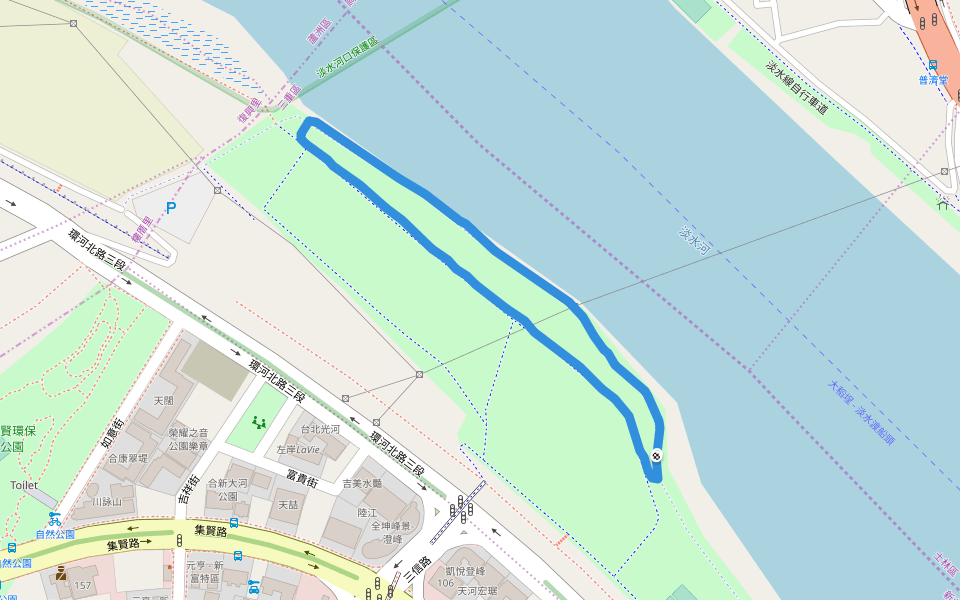 Parque Riverside Tamsui in New Taipei City | Walking Map