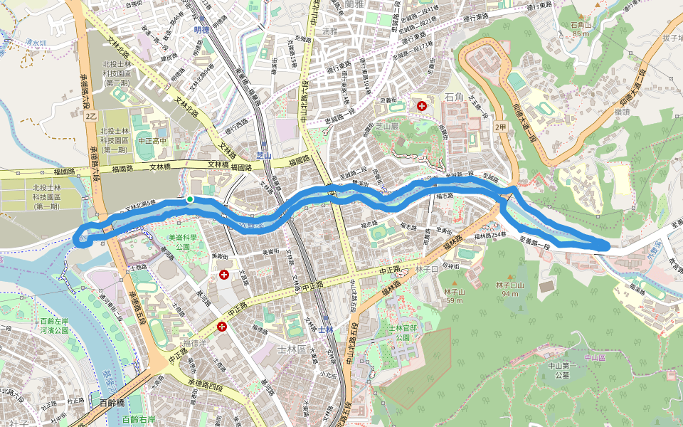 Waishuangxi in Taipei City | Walking Map