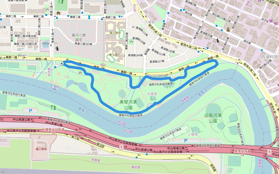 Meidi Riverside Park Walking and Running - Zhongshan District, Taipei ...