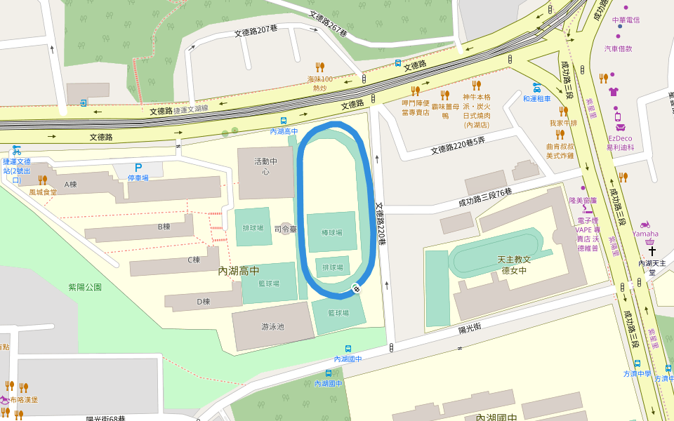 Baseball field Walking And Running Trail - Neihu District, Taipei ...