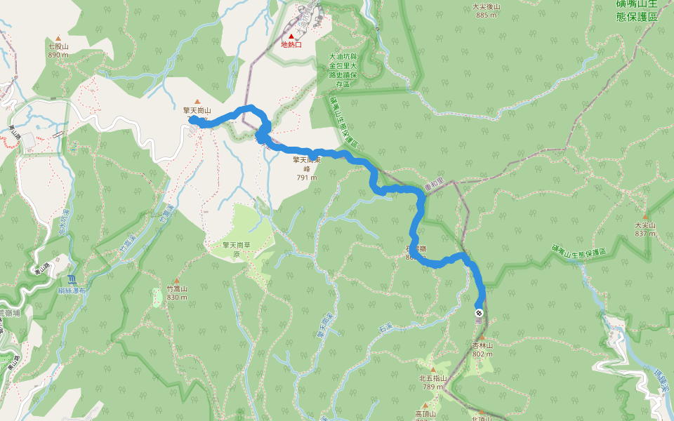 Dingshan Shitiling Trail in Taipei City | Walking Map