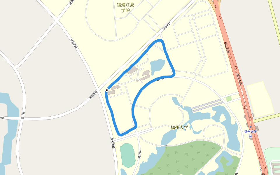Fuzhou University Walking And Running Trail - Minhou County, China | Pacer
