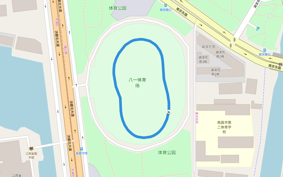 Bayi Stadium in Jiang Xi Sheng | Walking Map