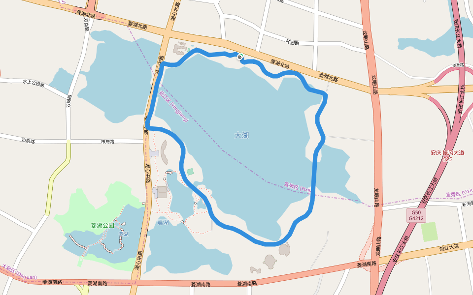 Great lake in An Hui Sheng | Walking Map