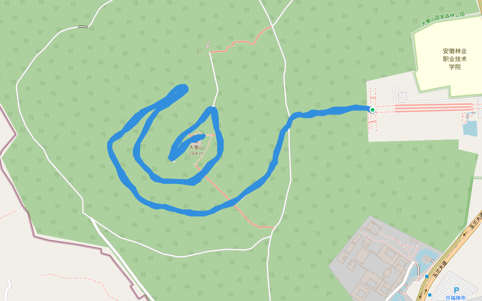 Dashu Mountain National Forest Park in An Hui Sheng | Walking Map
