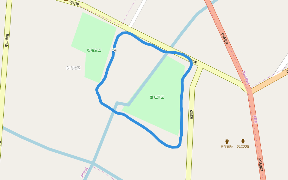 Weeping Scenic Area in Jiang Su Sheng | Walking Map