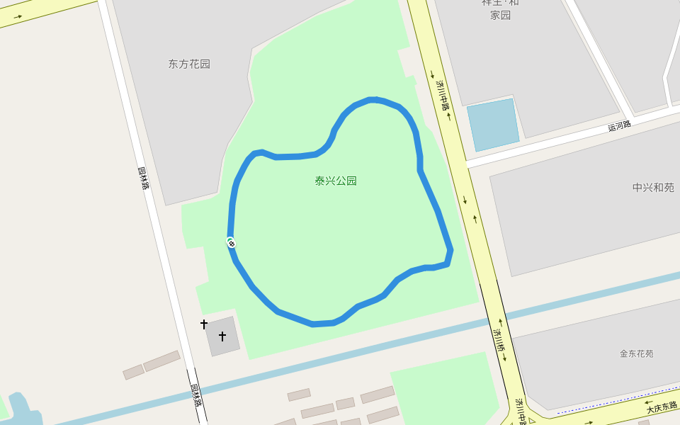 Taixing Park in Jiang Su Sheng | Walking Map