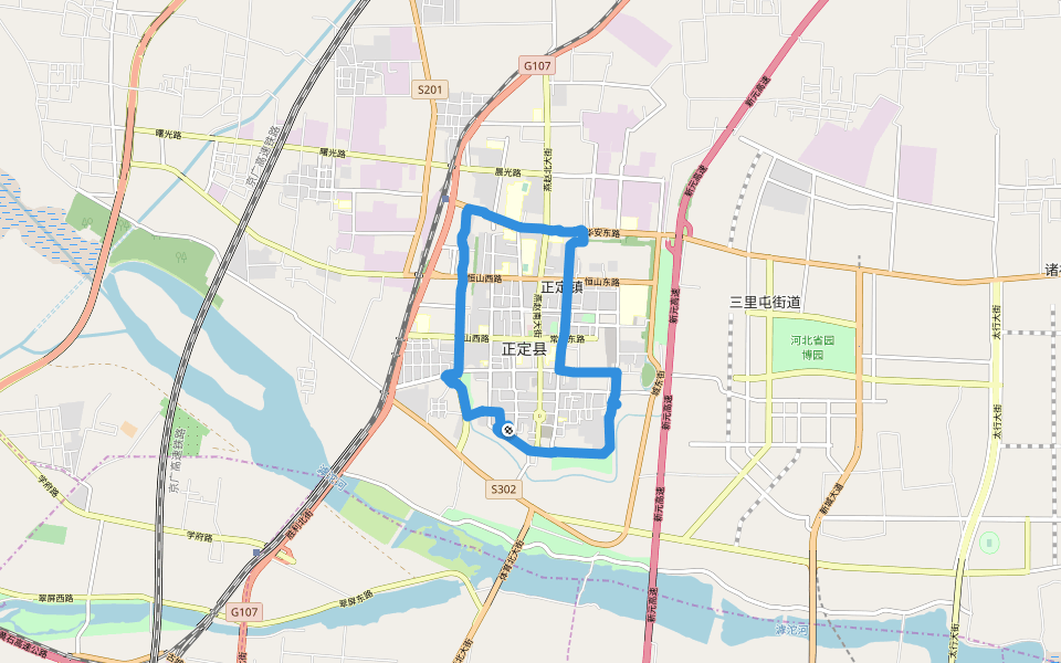 Zhengding County in He Bei Sheng | Walking Map