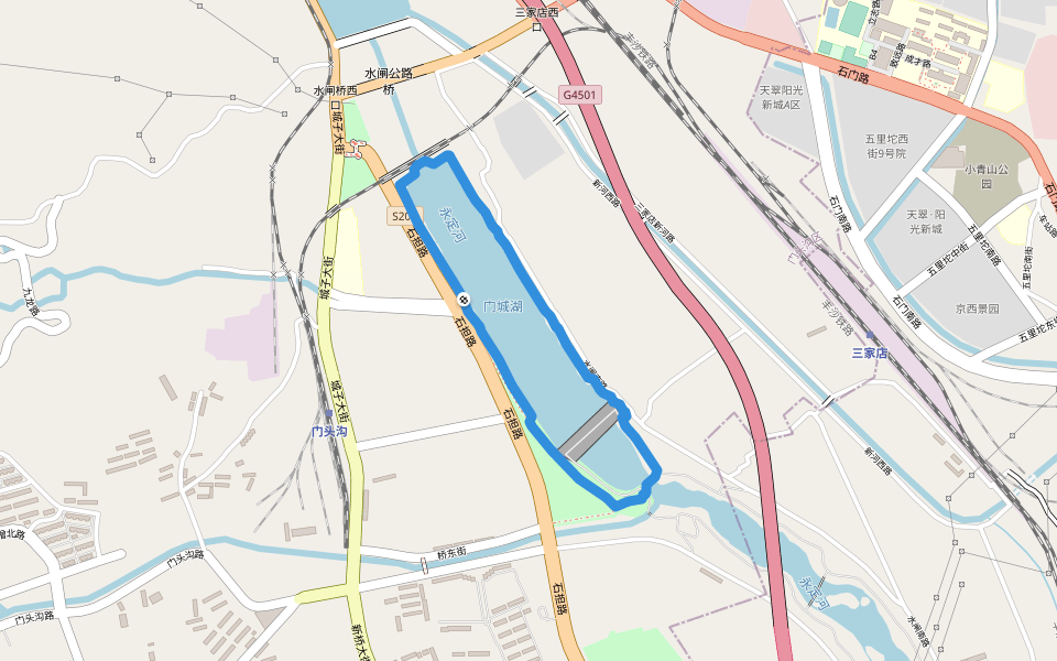 Mencheng Lake in Bei Jing Shi | Walking Map