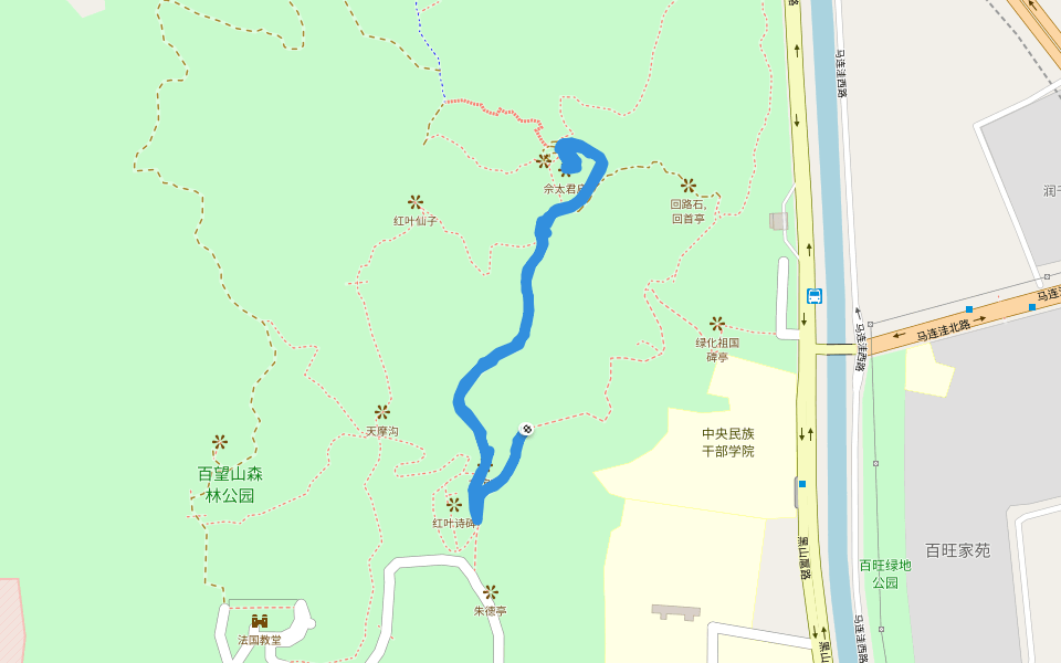 Baiwang Mountain Forest Park in Beijing | Walking Map