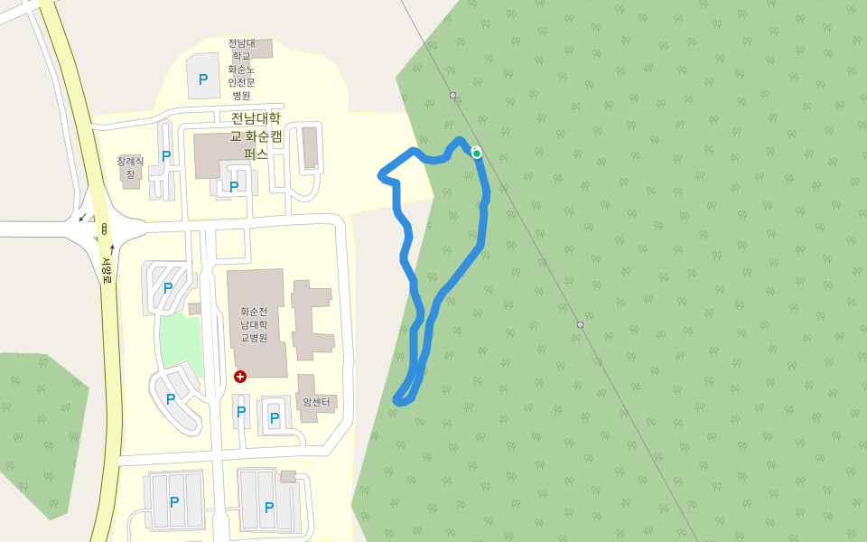 Chonnam National University Hwasun Campus in Jeollanam-do | Walking Map