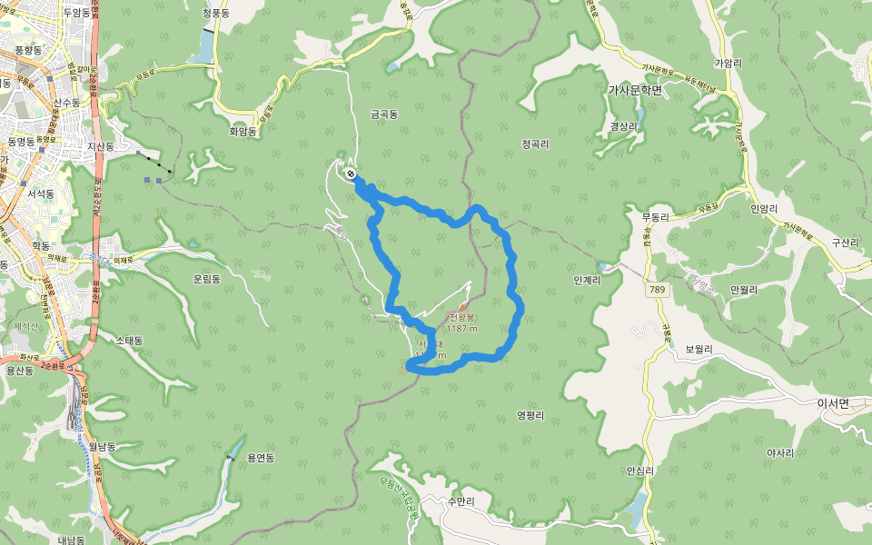 Mudeungsan National Park in Gwangju | Walking Map