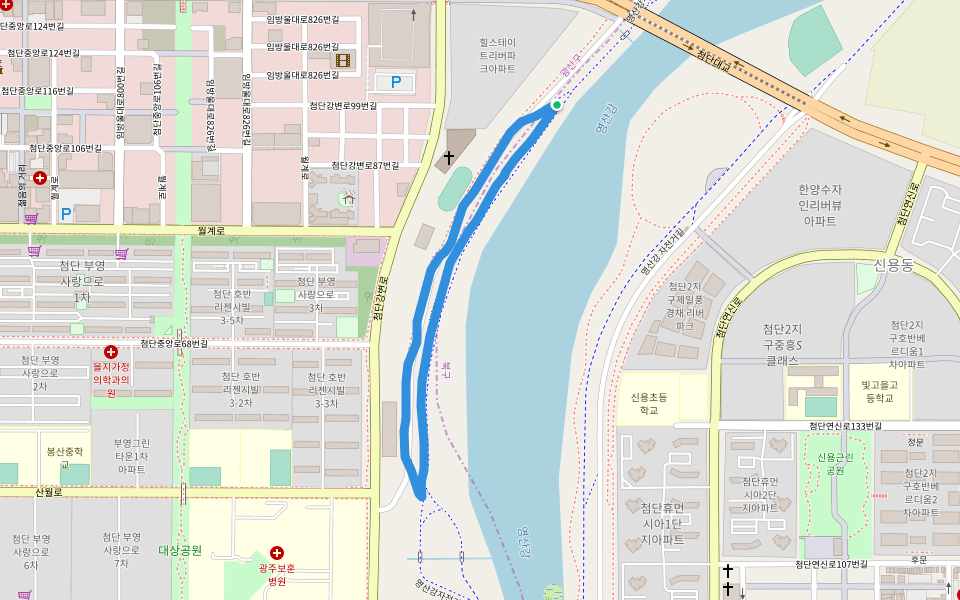 Youngsan River in Gwangju | Walking Map