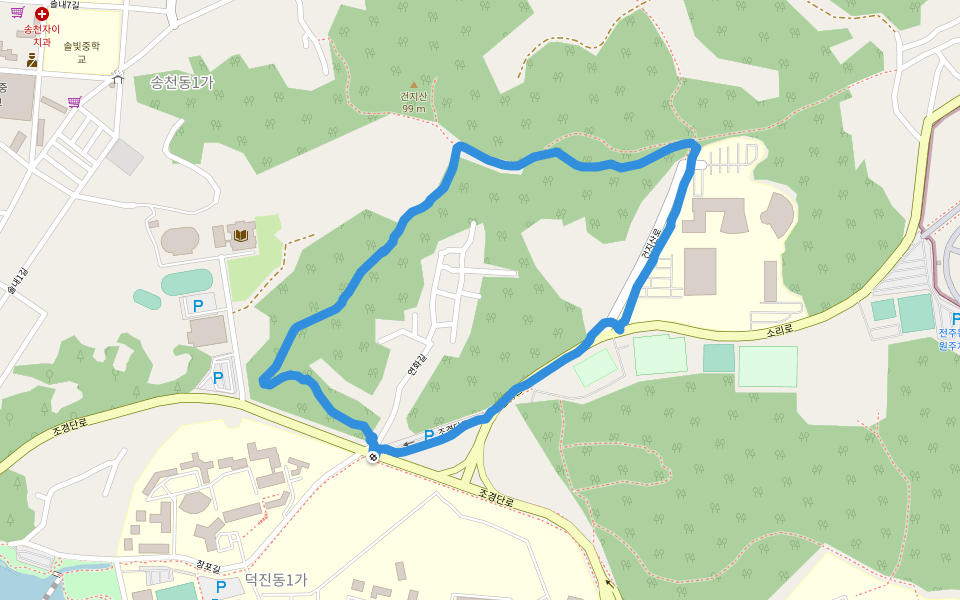 Grupo de paisaje de Jeonju in Jeonbuk State | Walking Map