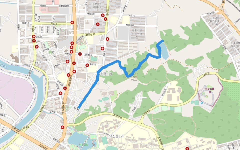 Mt. Guernsey in Jeonbuk State | Walking Map