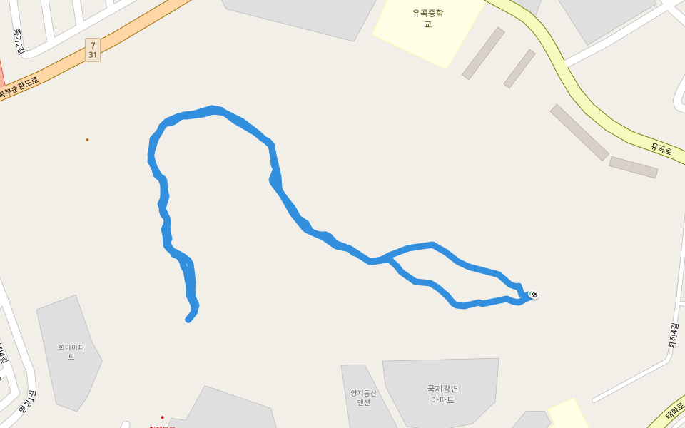 Yugok Middle School Hiking Trail - Jung-gu, Ulsan, South Korea | Pacer