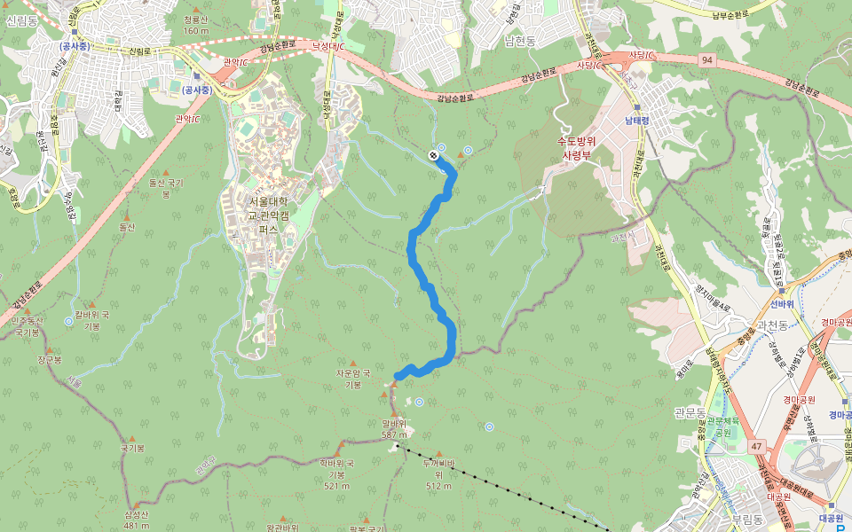 Sangbong Springs Hiking Trail - Gwanak-gu, Seoul, South Korea | Pacer