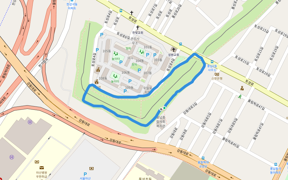 Pungnap Saturn Walking And Running Trail - Songpa-gu, Seoul, South ...