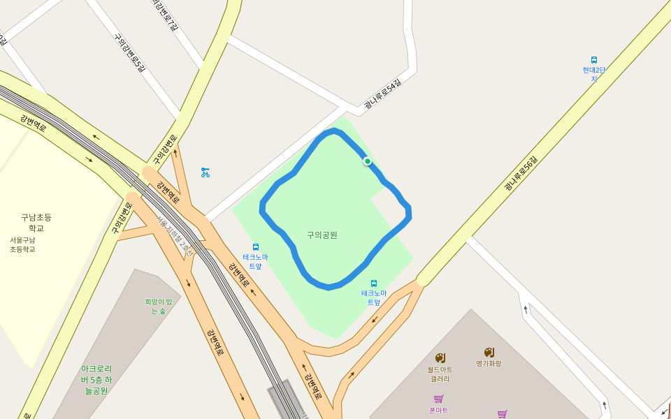 Guui Park Walking and Running - Gwangjin-gu, Seoul, South Korea | Pacer