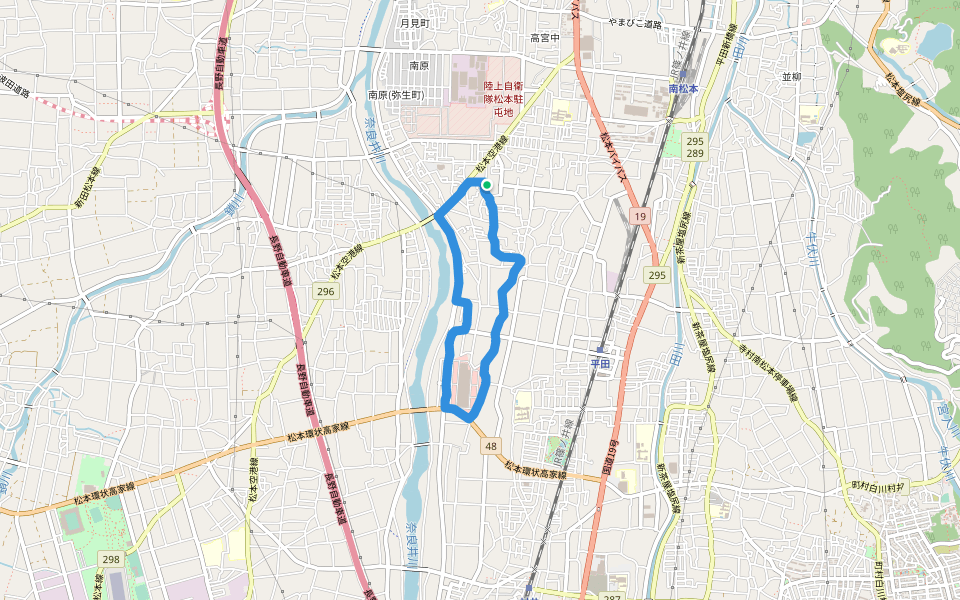 Hotaka Matsumoto Shiojiri bicycle path in Nagano | Walking Map