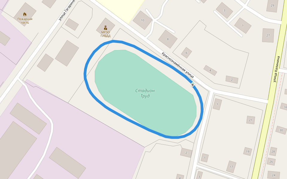 Trud Stadium in Primorskiy kray | Walking Map