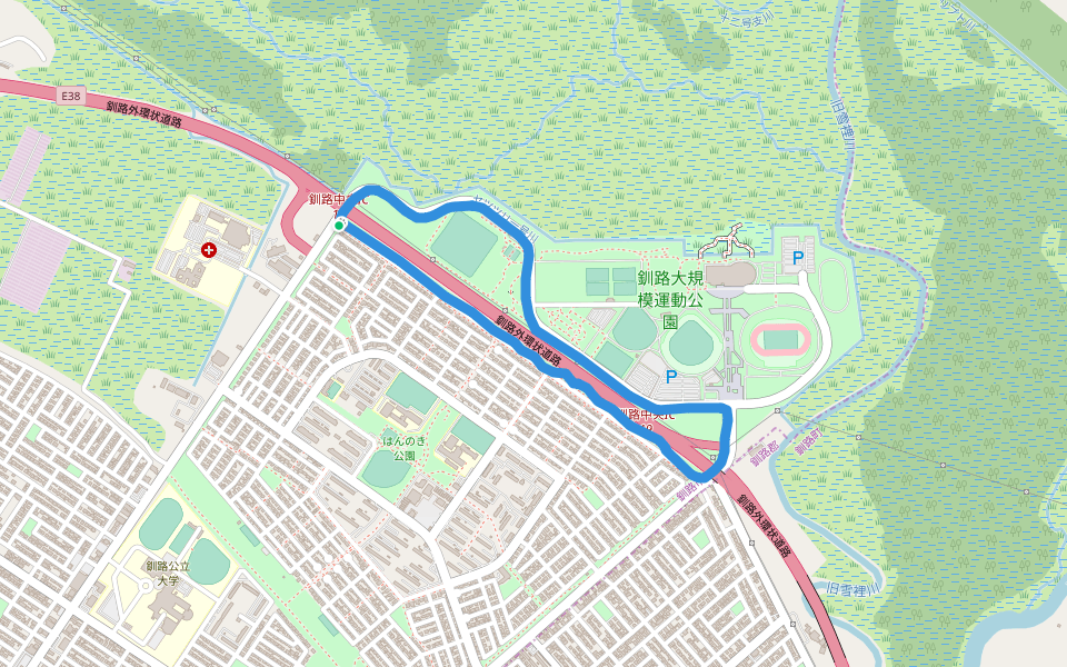 Kushiro Large Athletic Park in Hokkaido | Walking Map
